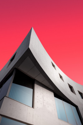 RED SKY-BUILDING by Yujie Zhang