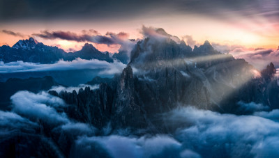 Sunset at Dolomiti by Songlin Xu