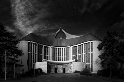 Uniquely shaped church by Greetje van Son