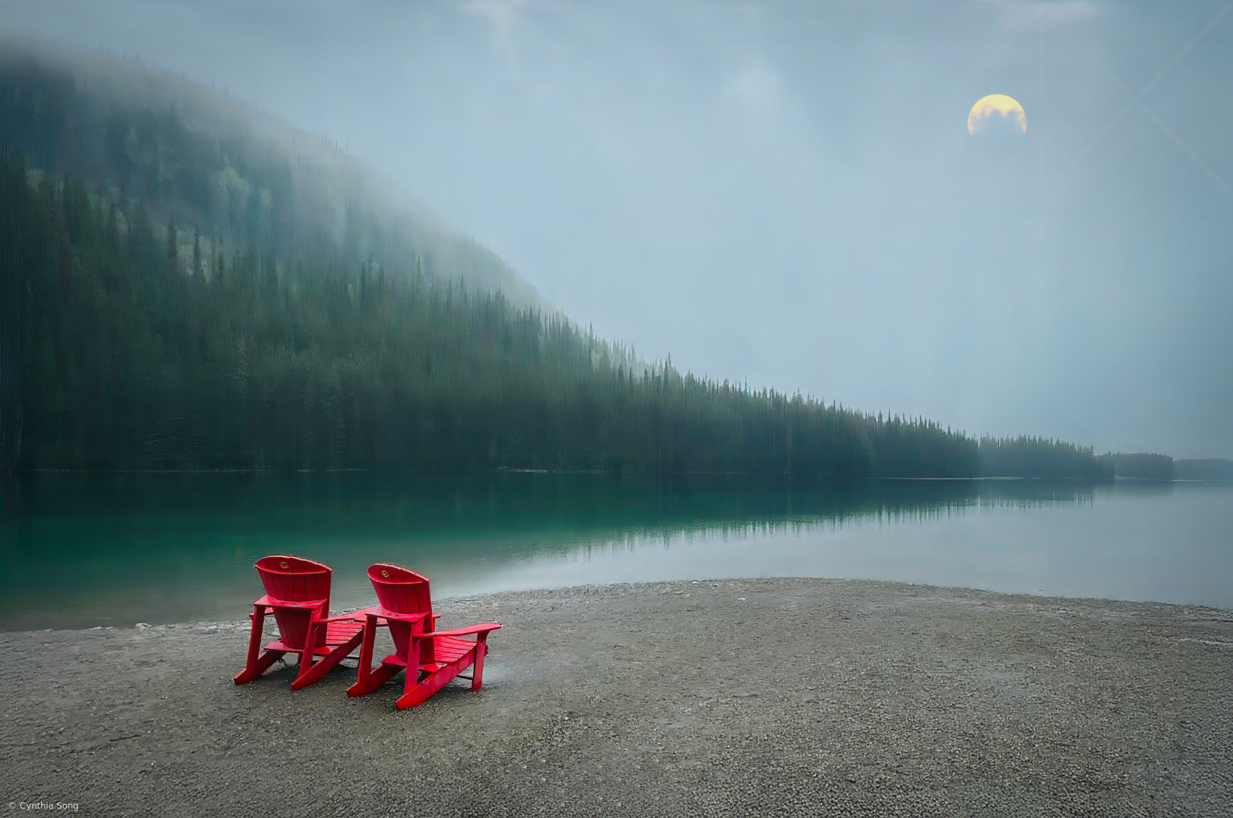peace at lake by Cynthia Song