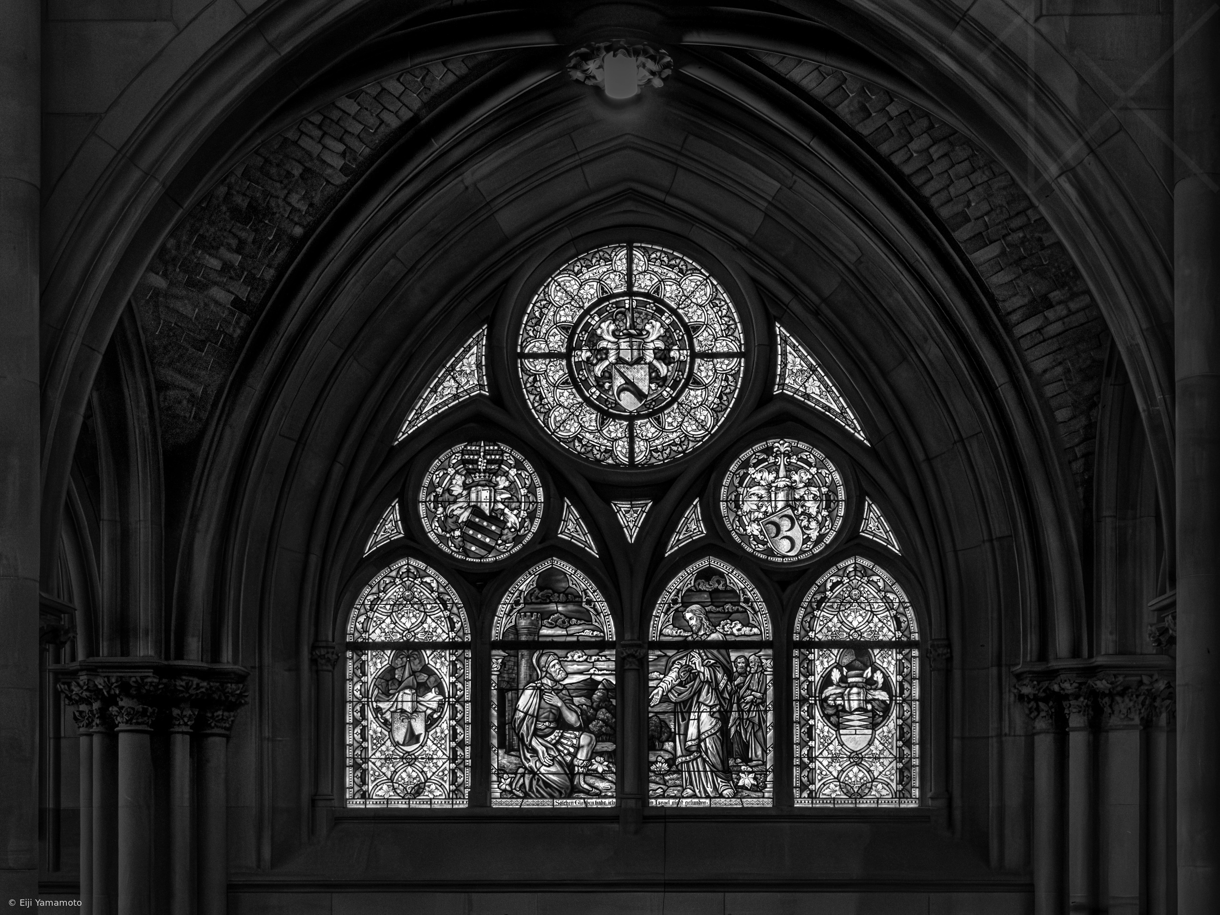 Stained-glass windows show the strength of faith by Eiji Yamamoto
