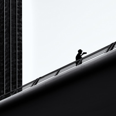 man on the bridge by Rolf Endermann