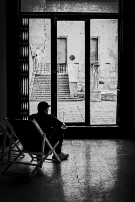 Sitting in shadow by Isabelle DUPONT