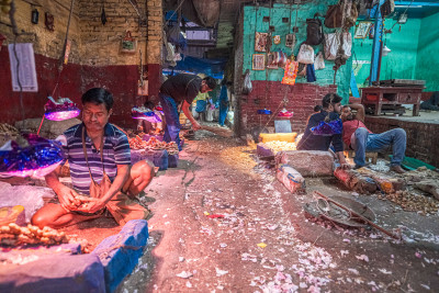Night scene at the Koley Market by Subhajit Das