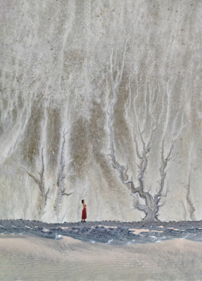 Trees on mudflat by Songlin Xu