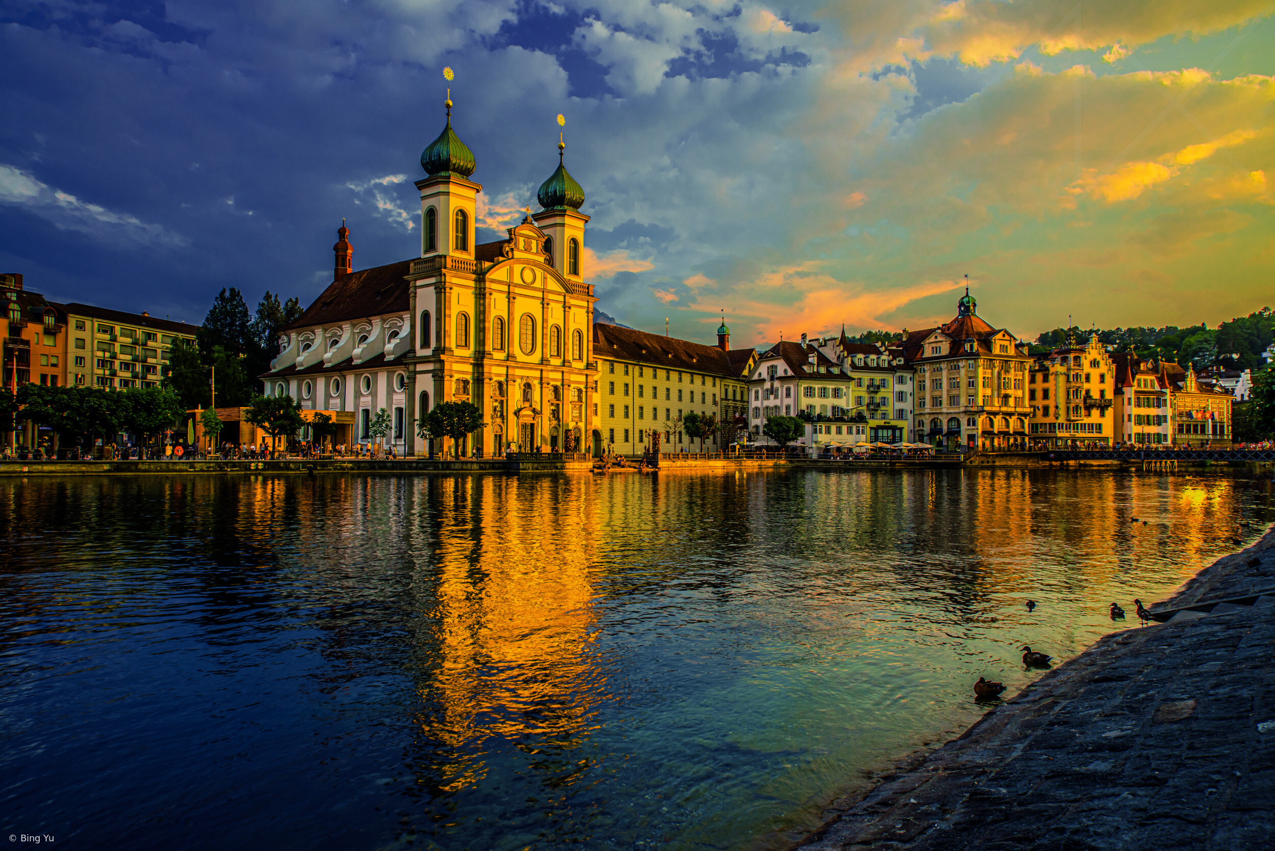 Lucern Sunset by Bing Yu