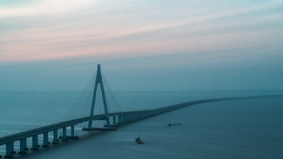 Bridge on the sea by Calvin Feng