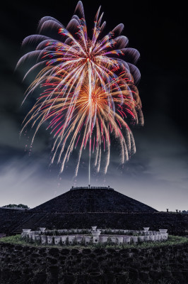 Ancient Tomb and Fireworks by Genki Uehara