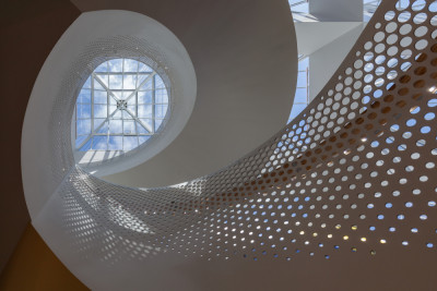 Irregular spiral and pyramidal skylight I by Angel Villalba