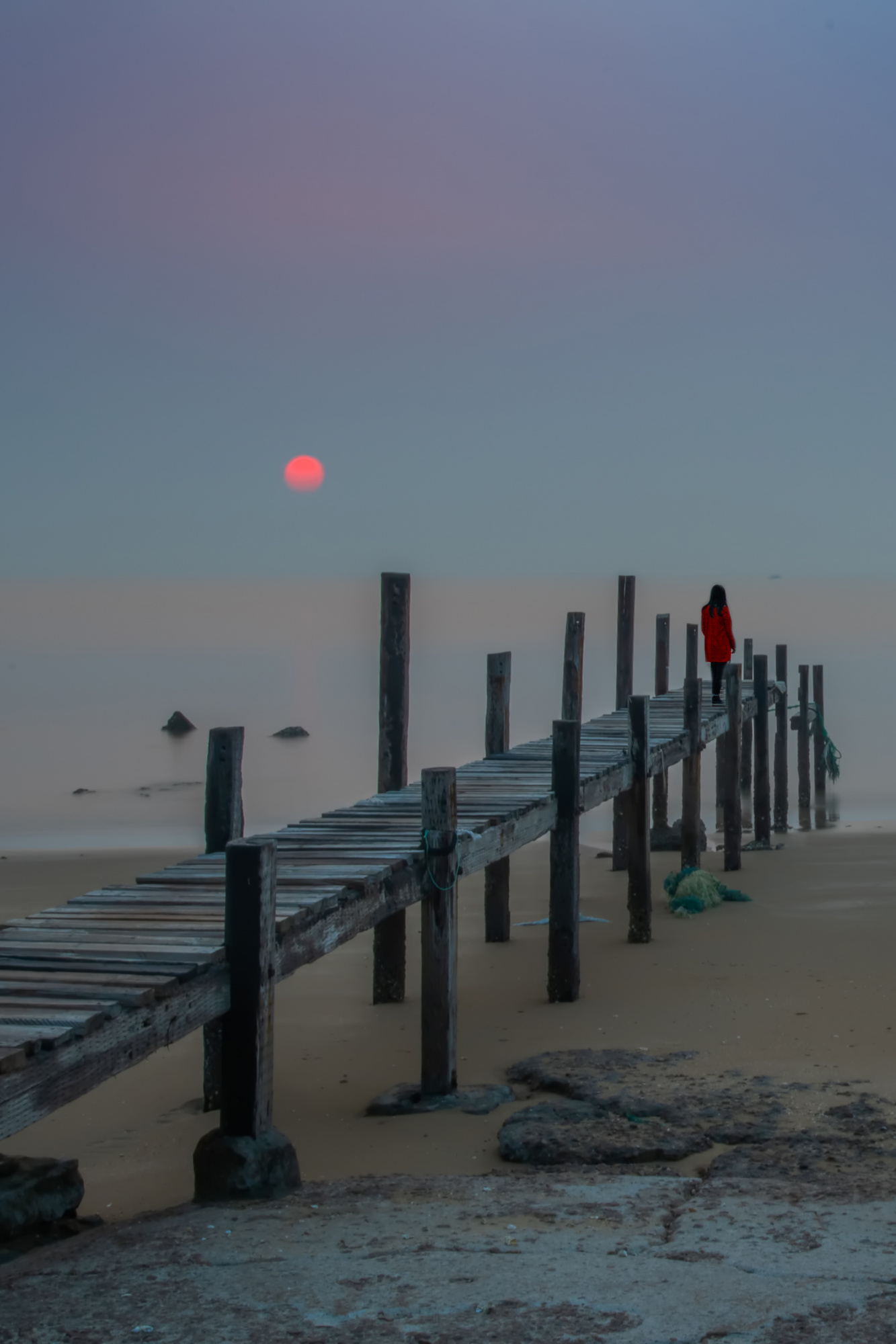 Watching the rising sun by Jay Zhu
