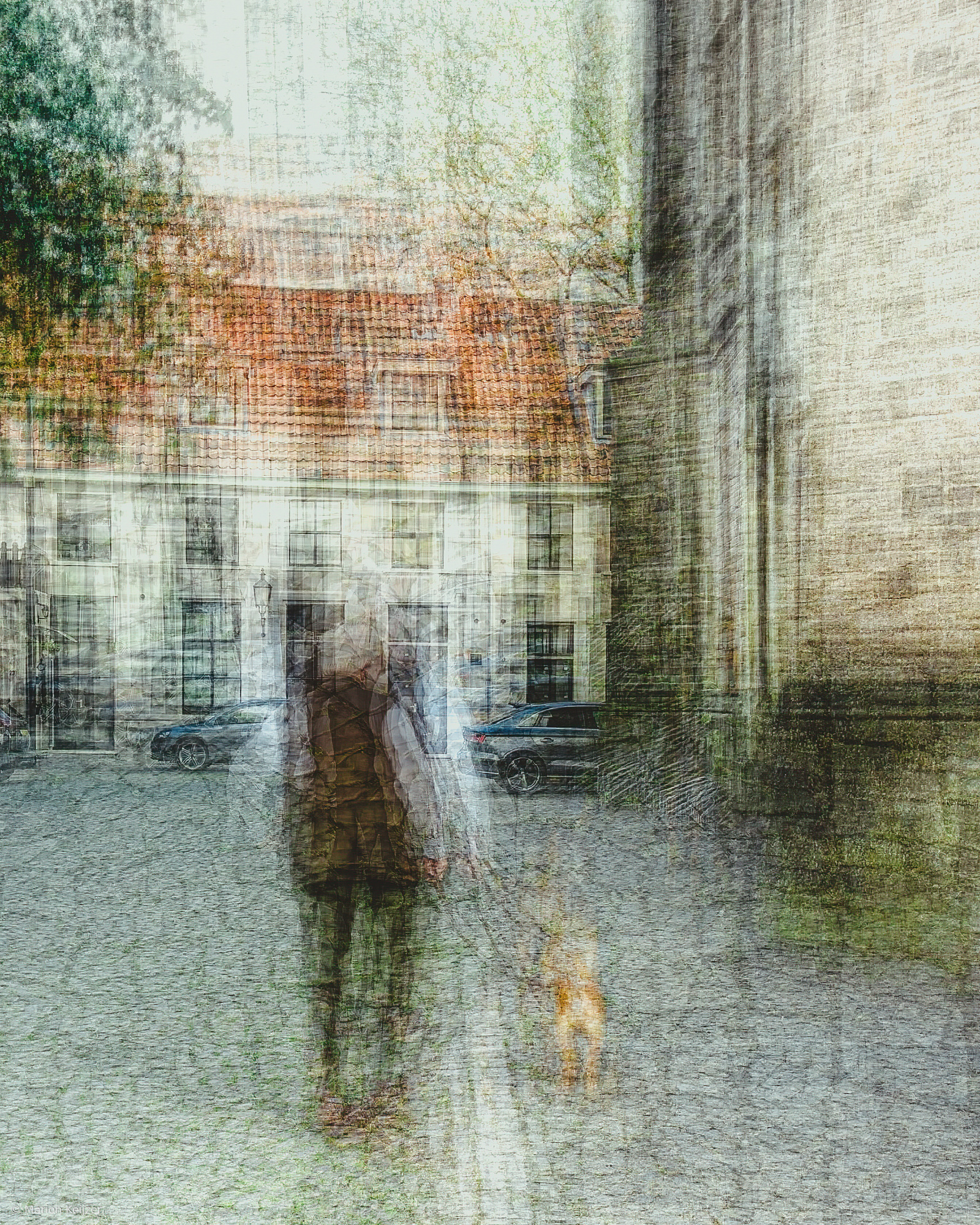 Man met hond by Marion Keijzer