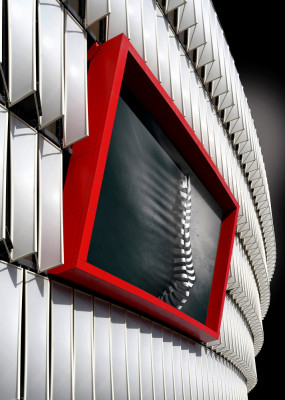 Art on a soccer stadium by Erhard Batzdorf