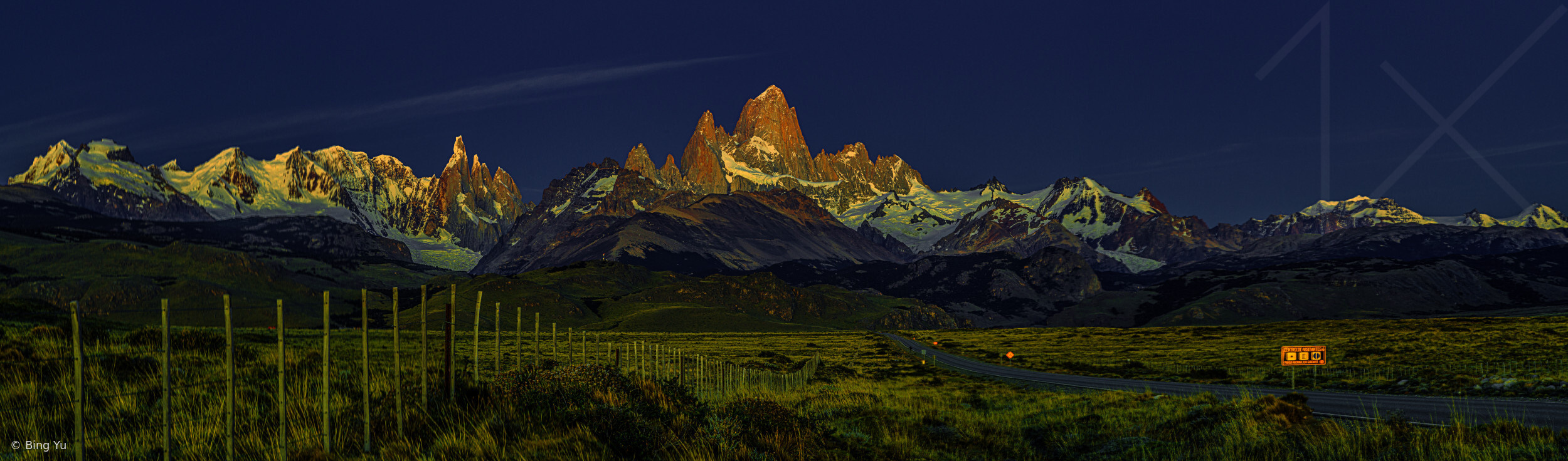 First Light on Fitz Roy by Bing Yu