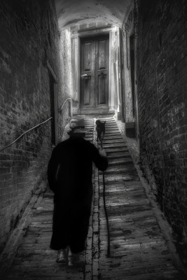 old lady and her dog by Jan Donckers